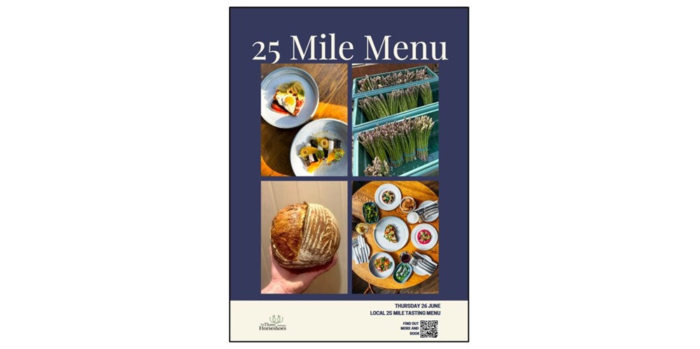 25 Mile Menu at The Three Horseshoes - Visit South Cambs