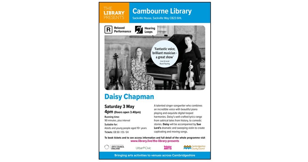 Daisy Chapman Concert - Visit South Cambs